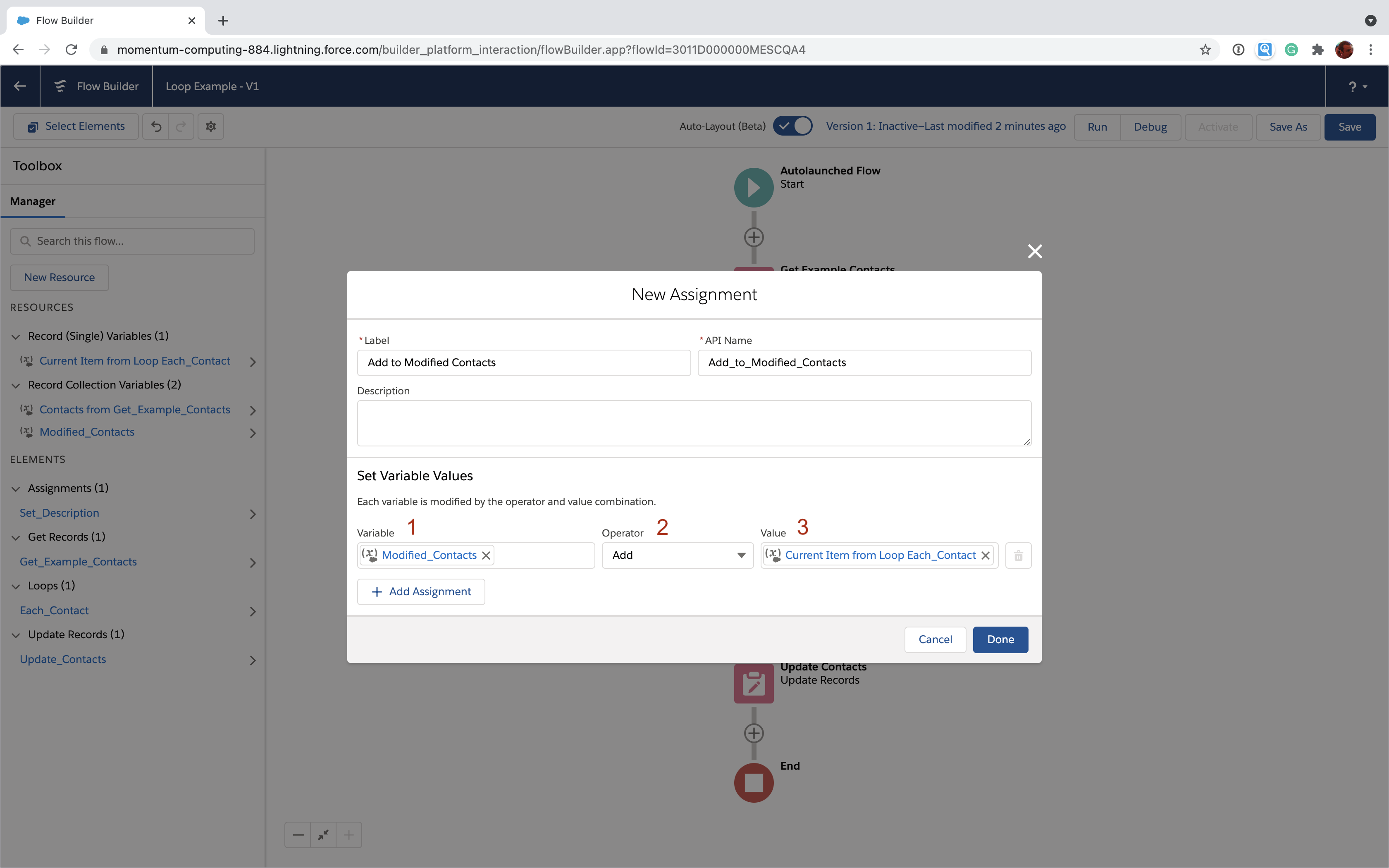 How to use loops in Salesforce Flow
