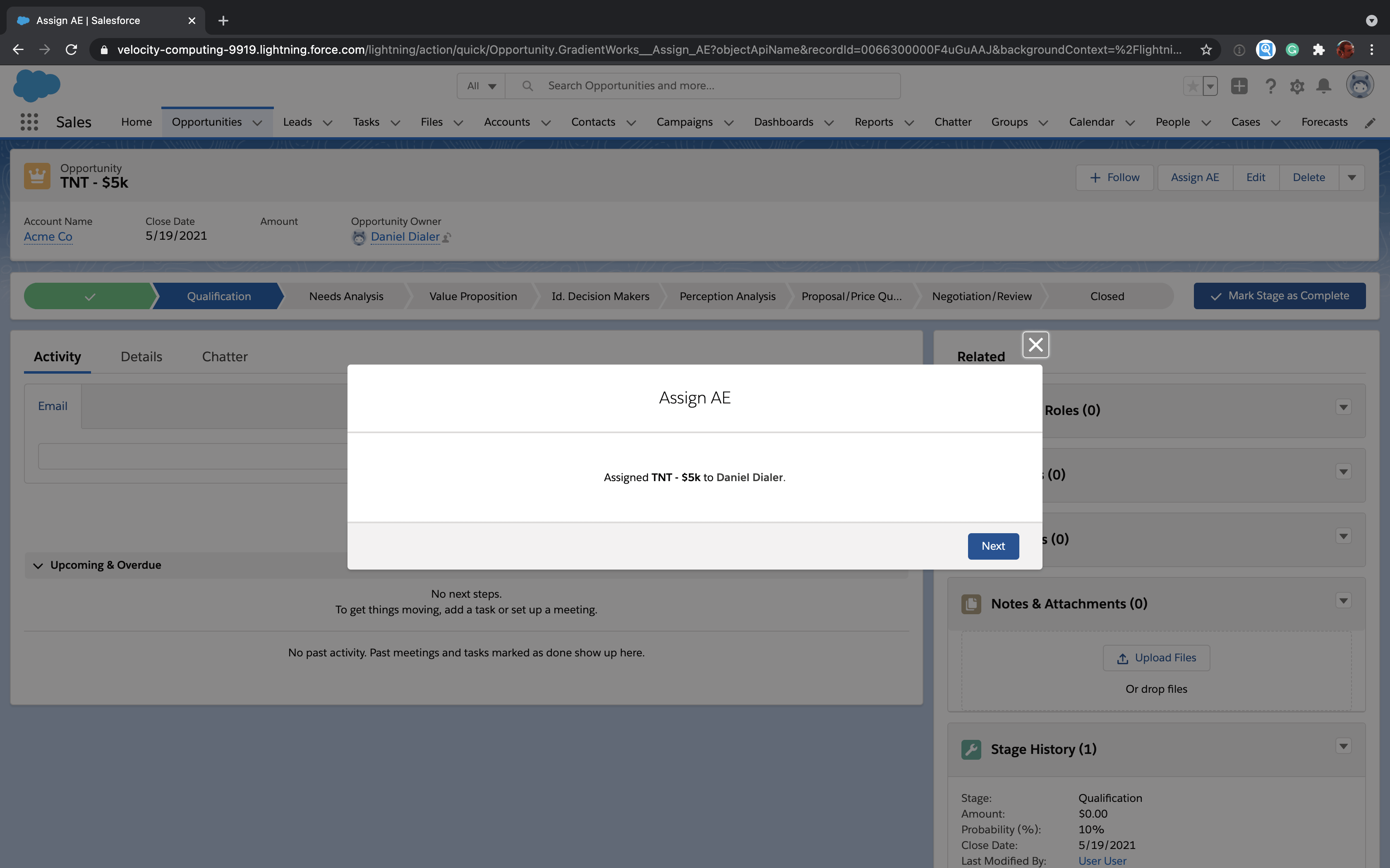 How to launch a Salesforce Screen Flow from a button