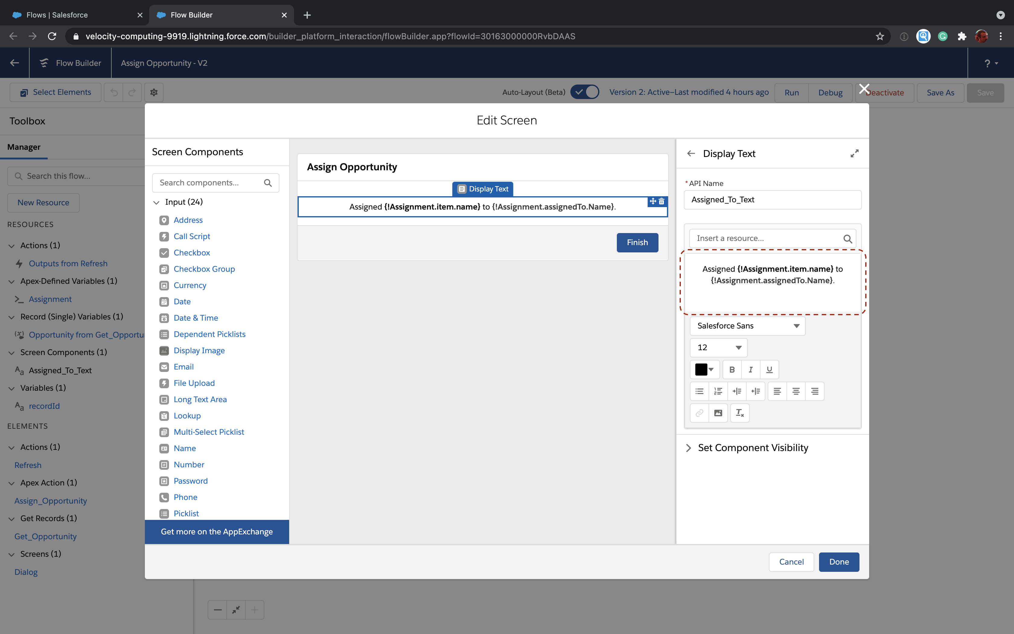 How to launch a Salesforce Screen Flow from a button