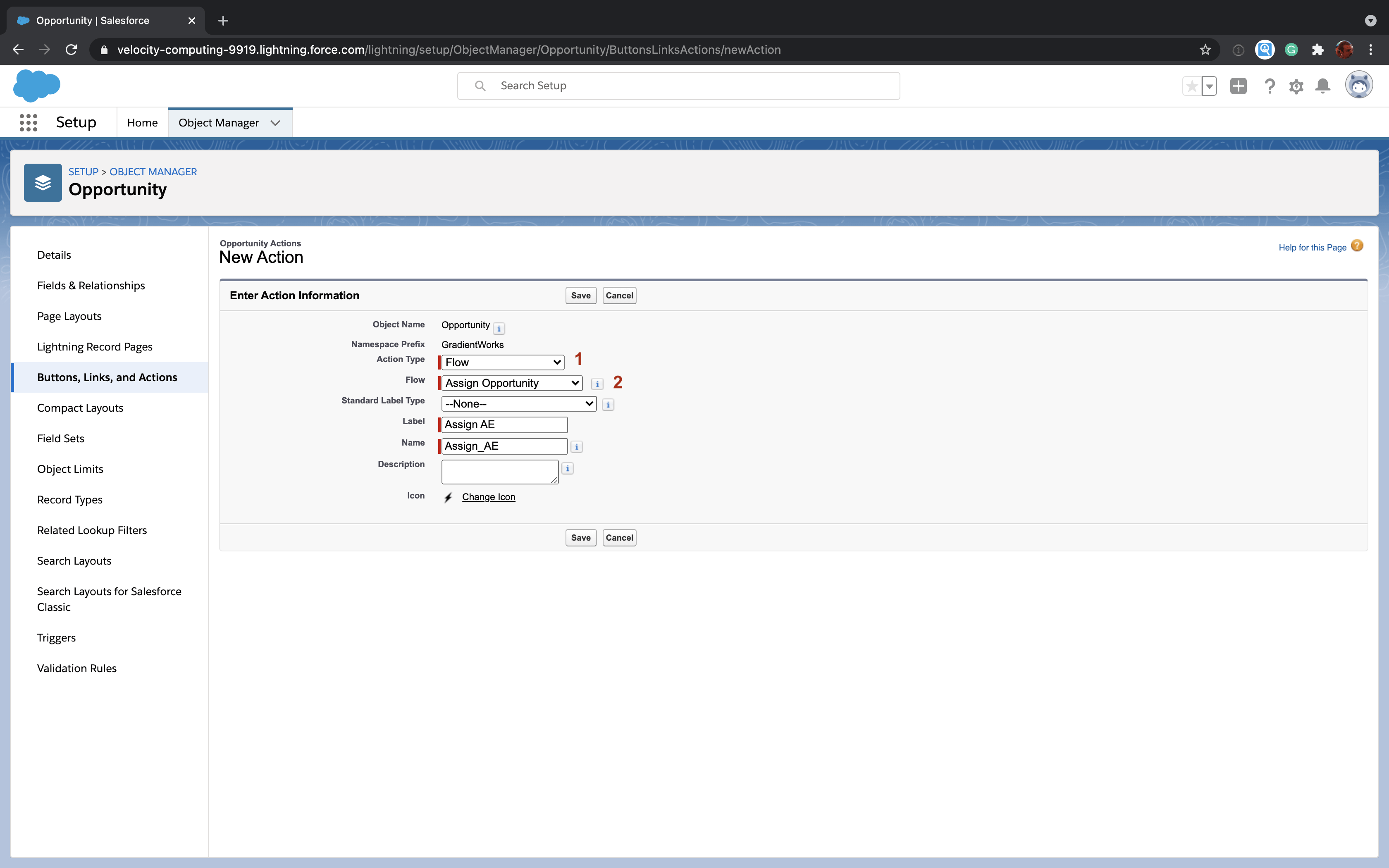 How to launch a Salesforce Screen Flow from a button