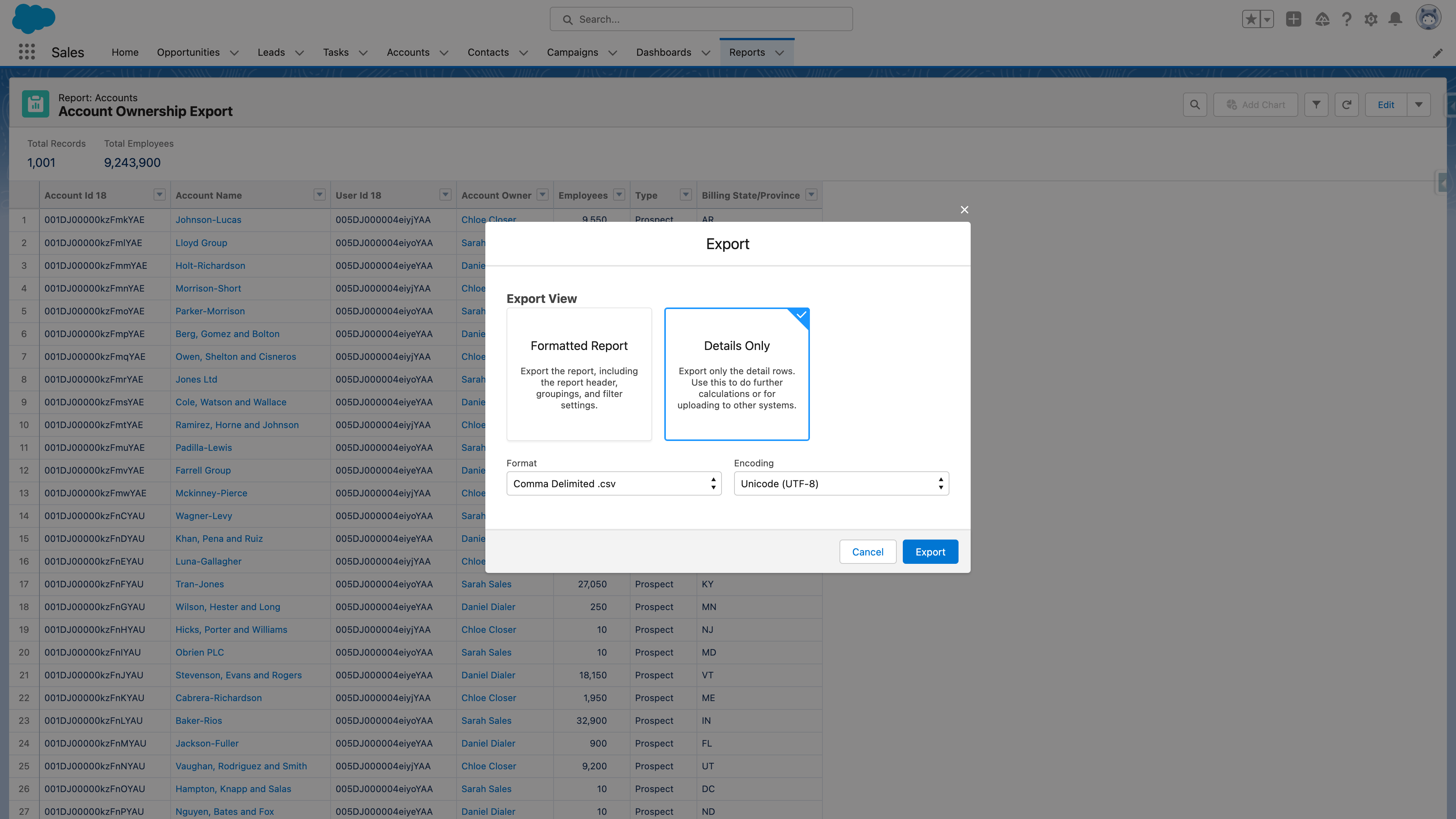 How to mass change account owners in Salesforce